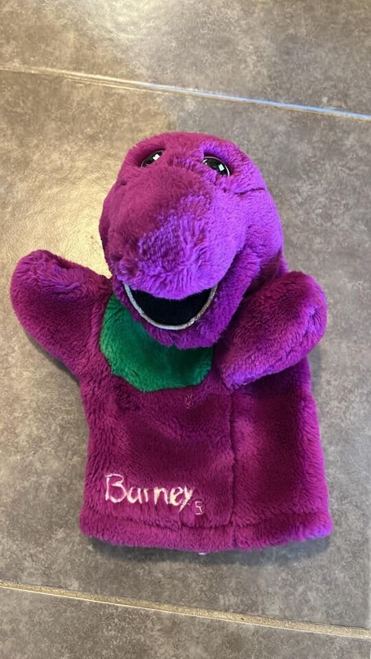 1992 Barney the Dinosaur Hand Puppet Plush 10 Lyons Group Stuffed ...