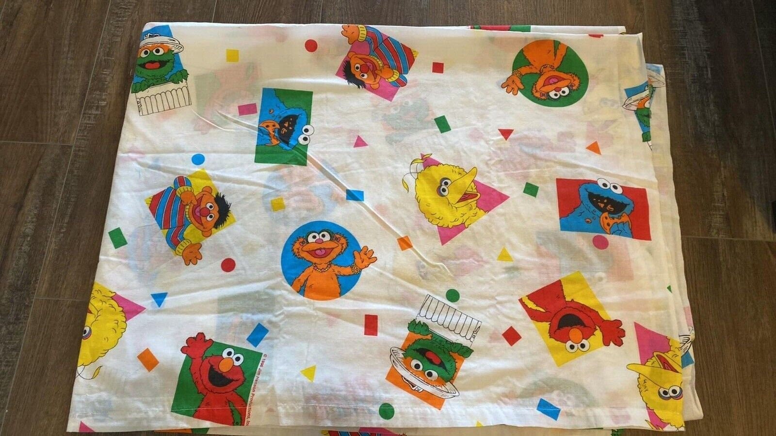 Vintage 1996 Sesame Street Twin Flat Bed Sheet Elmo Zoe Ernie - Etsy