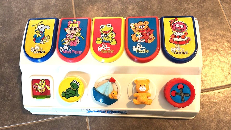 Rare 1989 Jim Henson Muppet Babies Pop up Toy Sesame Street Vintage Toy ...