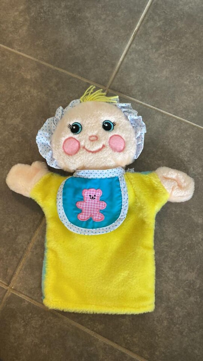 Dakin 1983 Baby Things Awake Asleep Baby Hand Puppet Rare - Etsy