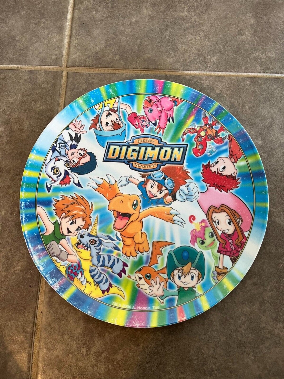 Vintage 2000 Digimon Melamine Plastic Kids Plate - Etsy