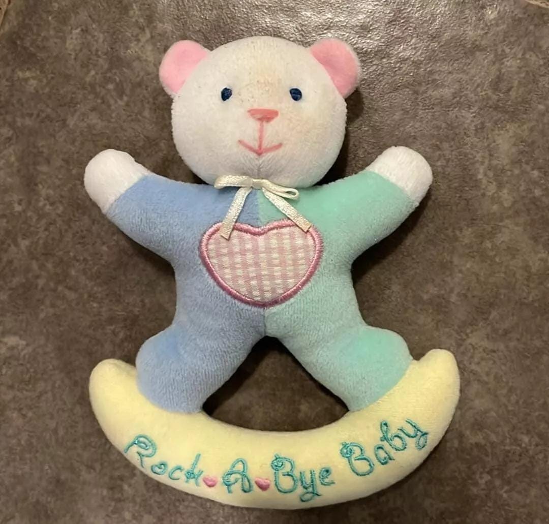 Vintage Eden Rock A Bye Baby Bea Rattle Pastel Terry Cloth Toy 6" - Etsy
