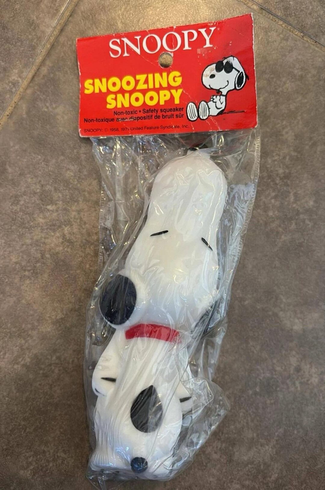 1971 Snoozing Snoopy Vinyl Squeak Toy - Etsy UK