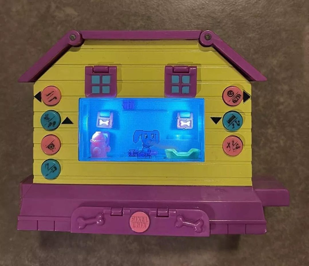 Vintage Pixel Chix Pets Dog House Interactive Toy Guitar Rock Mattel ...