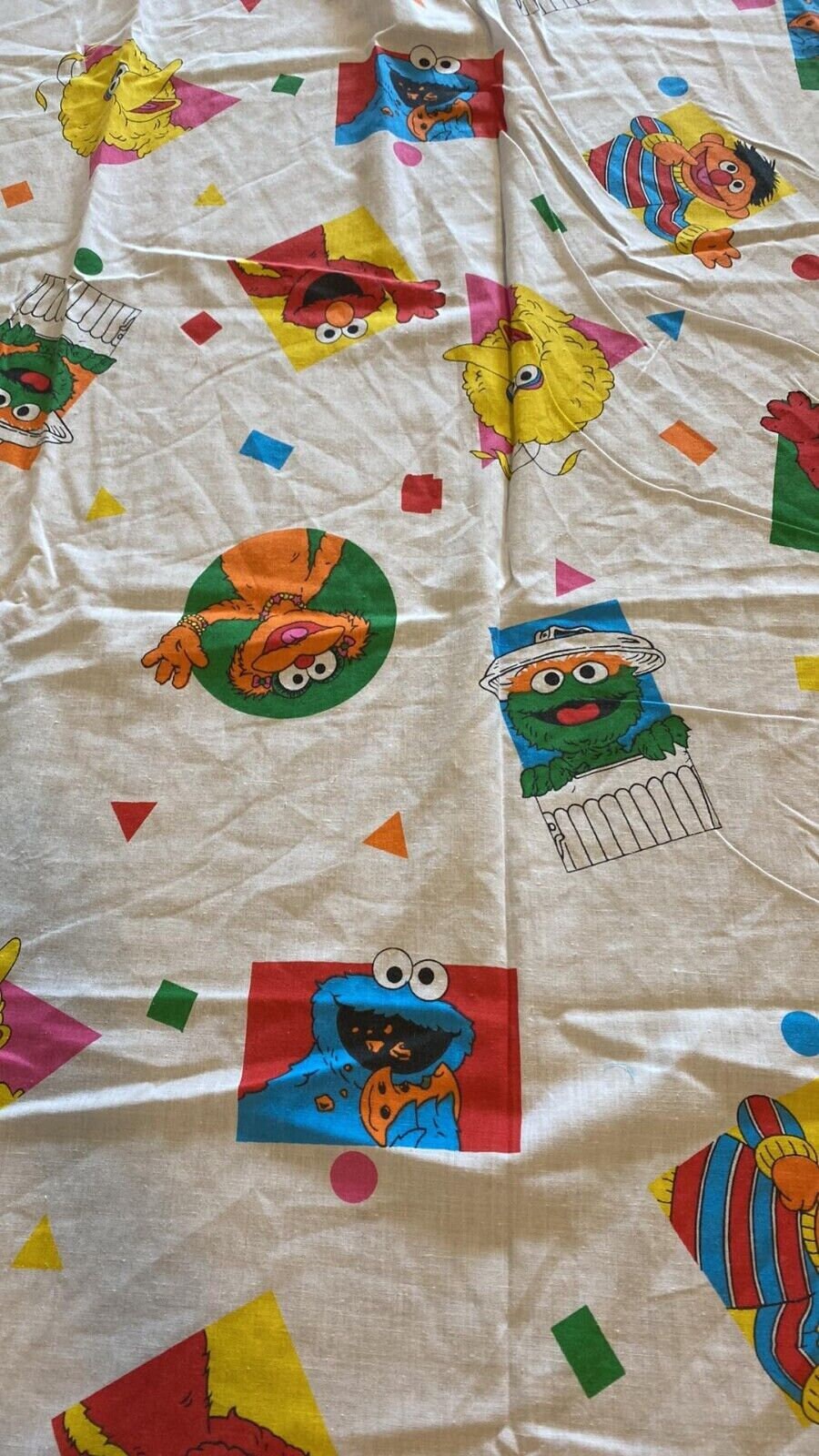 Vintage 1996 Sesame Street Twin Flat Bed Sheet Elmo Zoe Ernie - Etsy