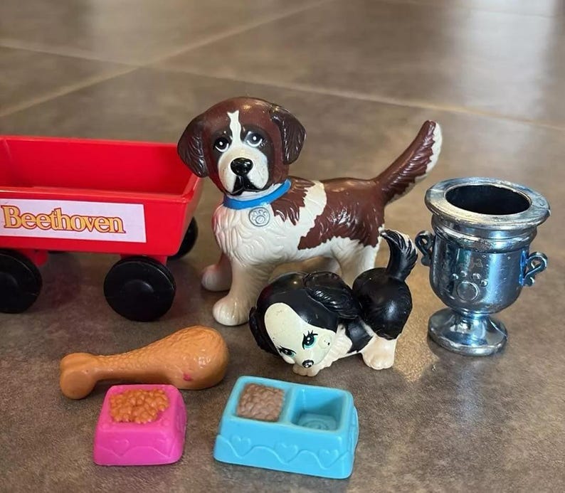 1993 Kenner Littlest Pet Shop Tug N Play Beethoven’s 2nd Dog Wagon - Etsy