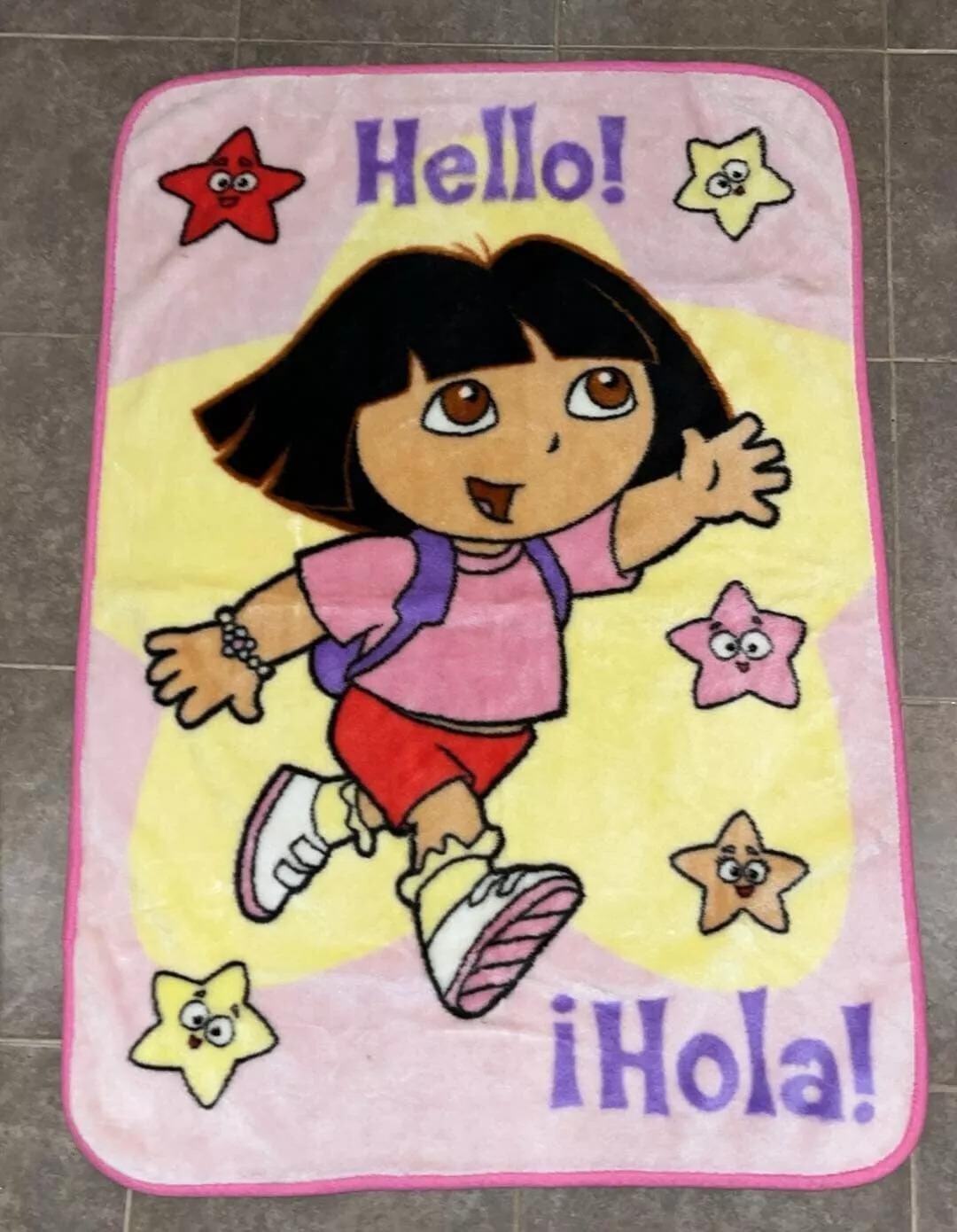 Vintage 2003 Dora the Explorer Small Plush Blanket Hola Hello - Etsy