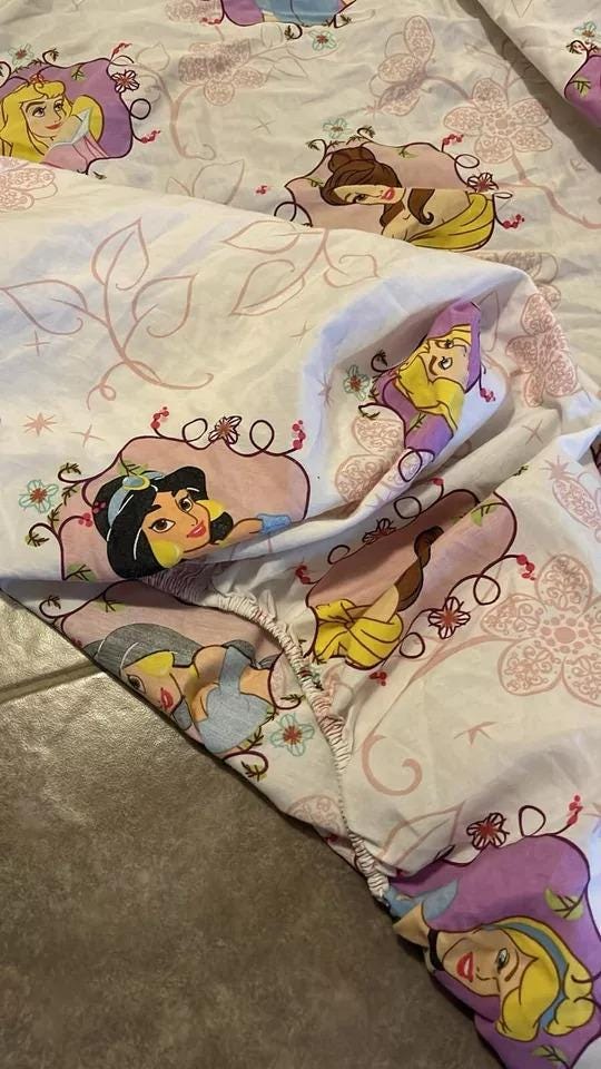 Disney Princesses Princess Twin Size Fitted Bedsheet and Pillowcase - Etsy