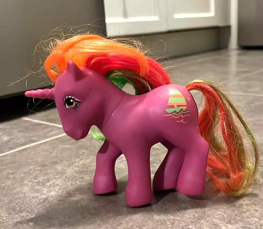 Vintage 1985 My Little Pony MLP G1 Tropical Unicorn Hula Hula Sail Away ...