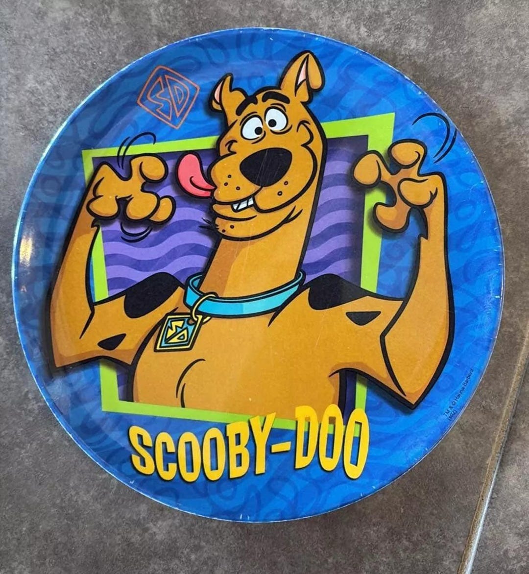 Vintage Scooby Doo Melamine Plastic Kids Snack Plate 8" - Etsy
