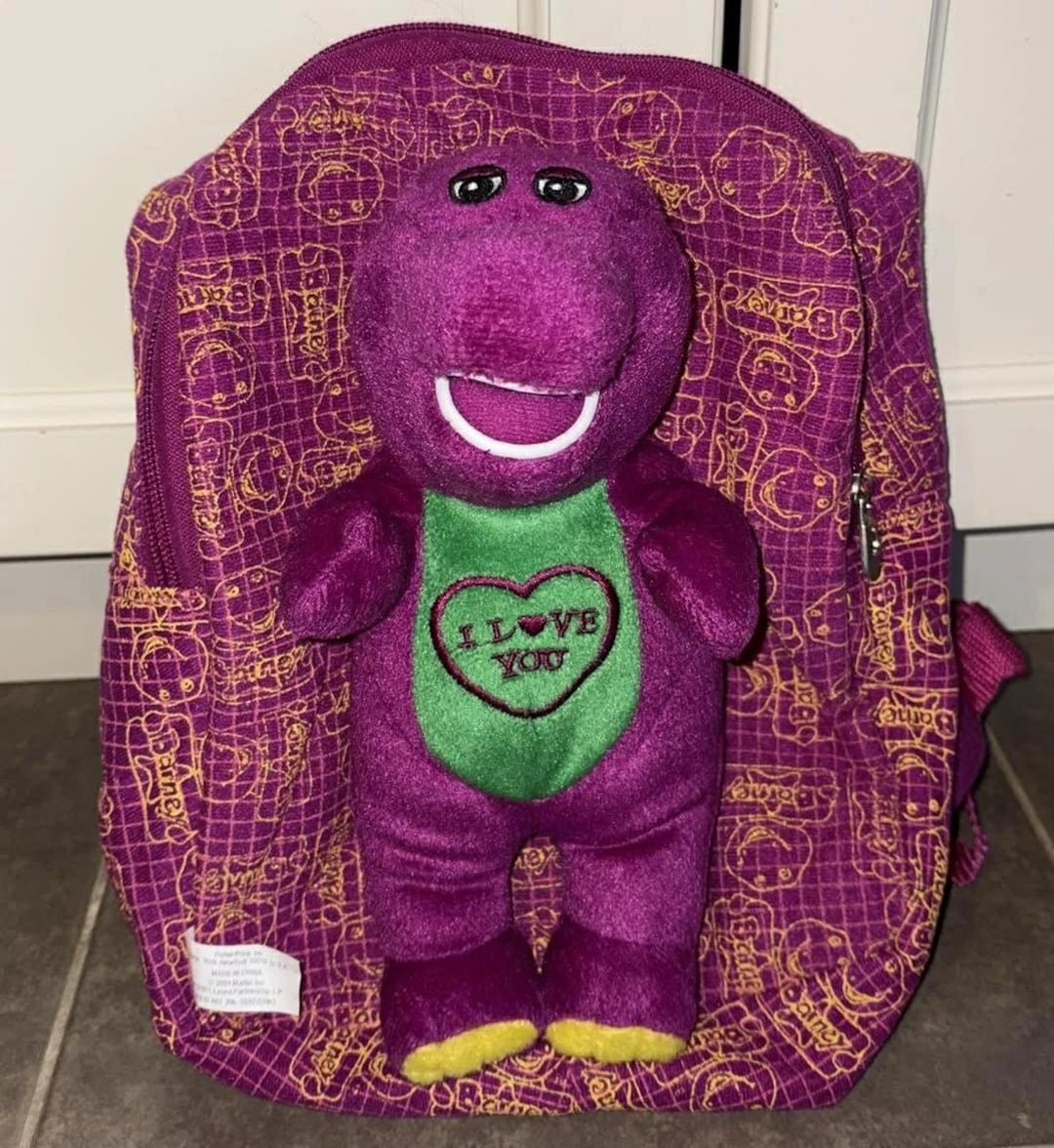 Vintage Fisher Price 2001 Barney the Dinosaur Kids Backpack - Etsy UK
