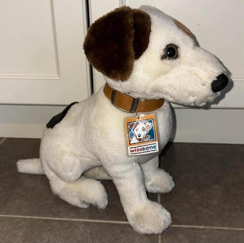 Vintage 1996 Wishbone Plush Jack Russel Terrier Stuffed Dog PBS 12 Inch ...