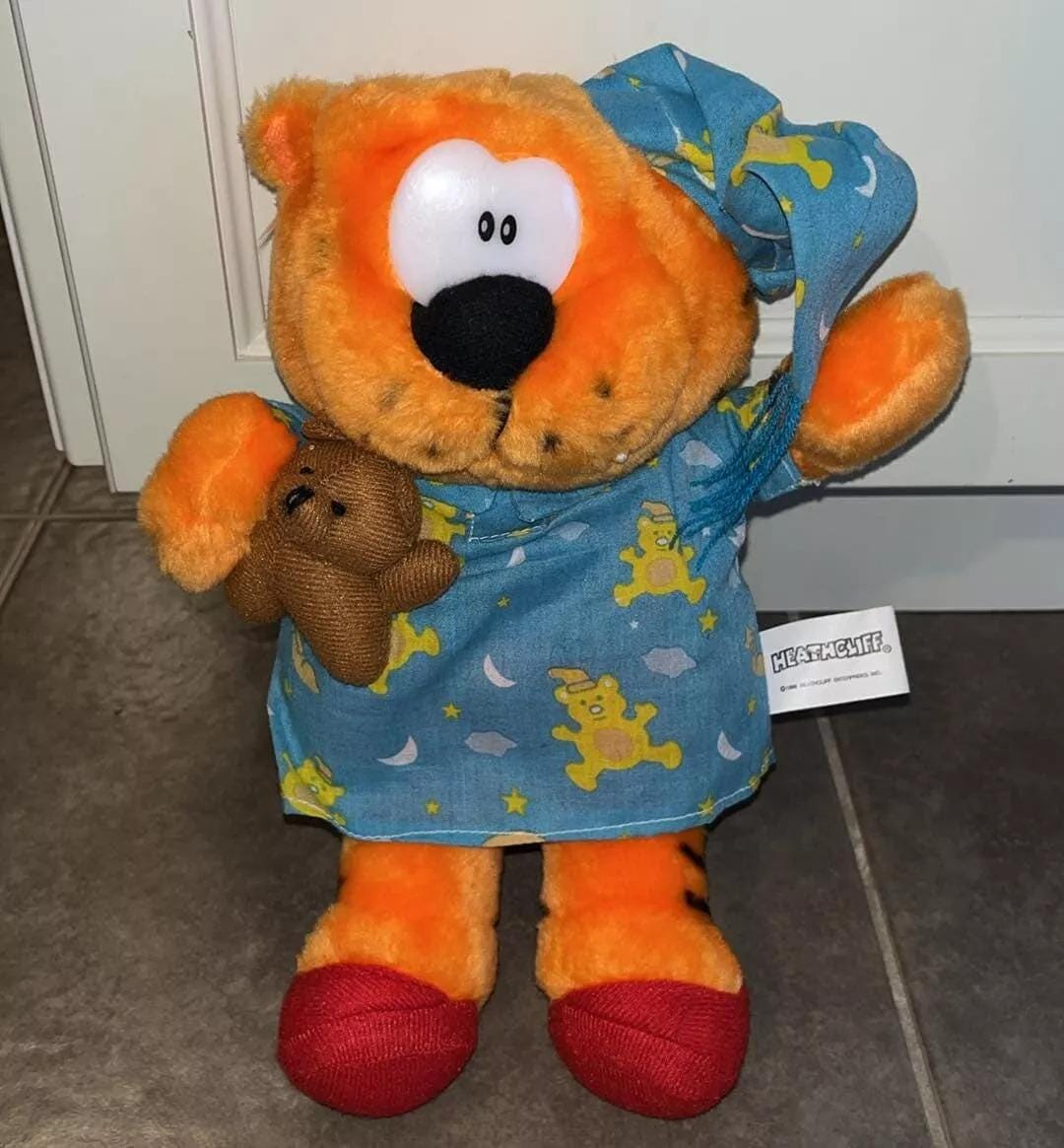 1998 Heathcliff the Cat Wearing Nightshirt & Nightcap 12" - Etsy