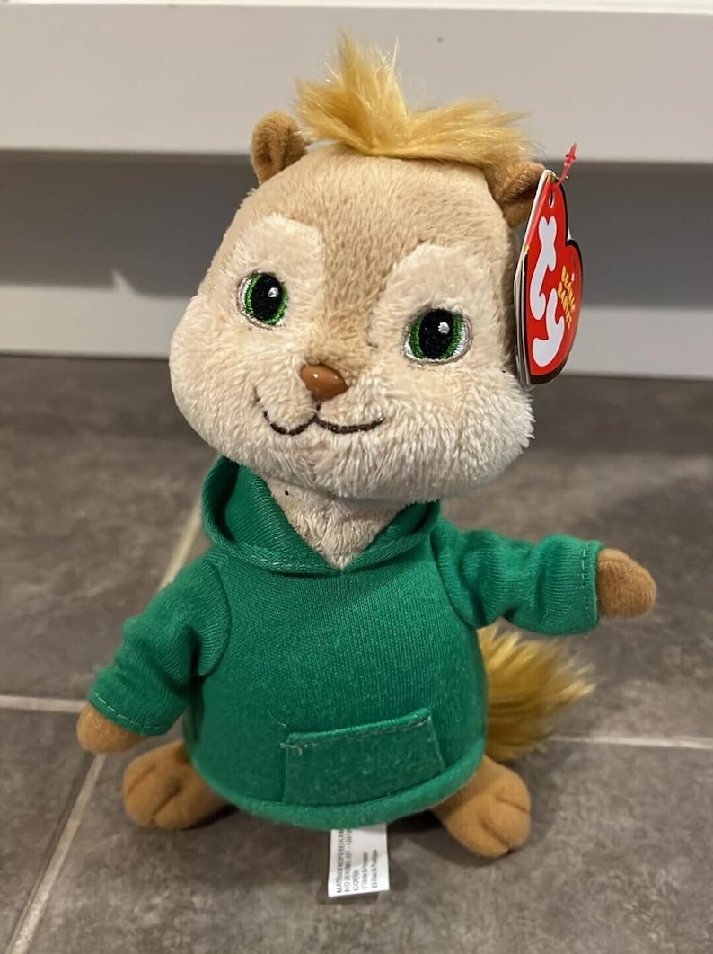 Ty Beanie Baby Theodore Alvin and the Chipmunks Plush - Etsy