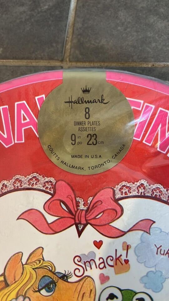 1981 Hallmark Kermit the Frog & Miss Piggy Paper Plates Set of 8 - Etsy