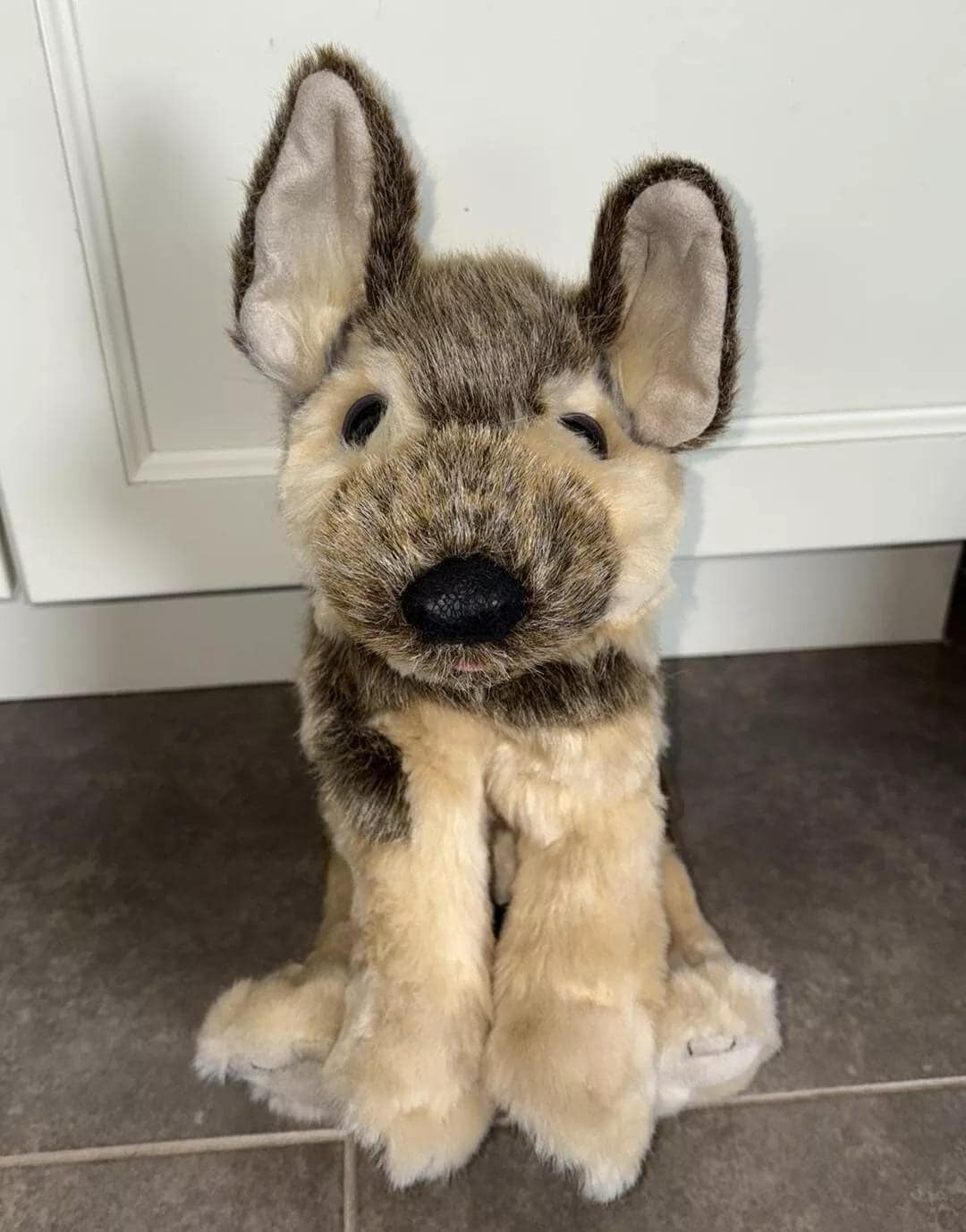 Folkmanis German Shepherd Puppy Dog Puppet Plush Open Mouth Stuffed Toy ...