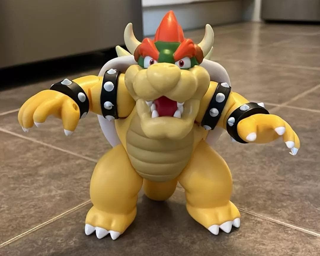 Super Mario Bros Bowser 6” Action Figure Nintendo Pose - Etsy