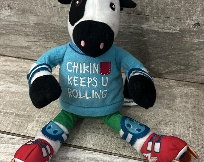 Chick-fil-a Cow Stuffed Plush Roller Skates Chikin Keeps U Rolling 10 ...