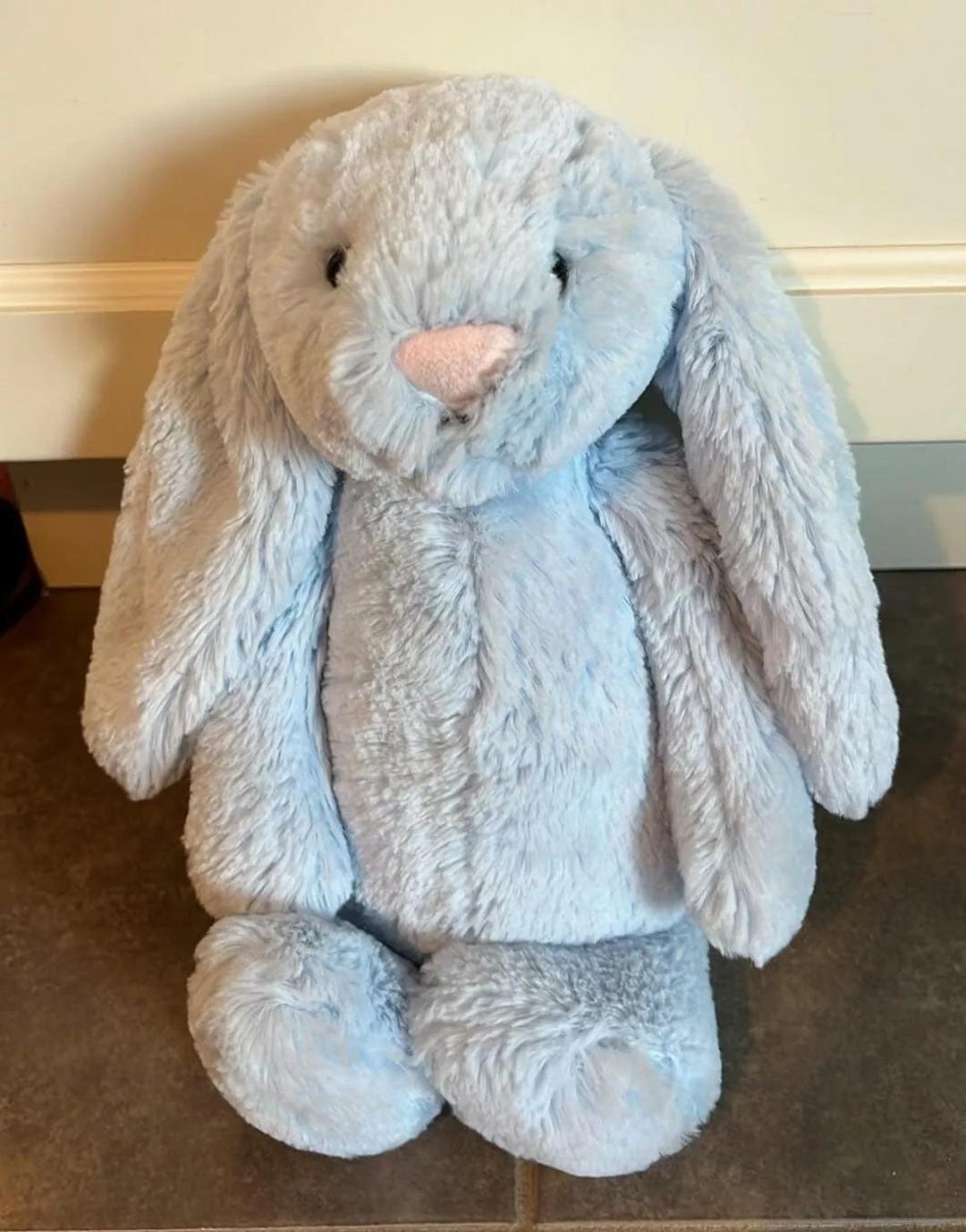 Little Jellycat Bashful Blue Bunny Rabbit Plush Stuffed Animal Chime ...