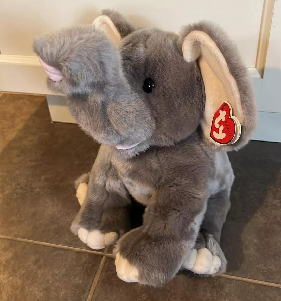 Ty Classic Quake the Elephant Gray 13 in Soft Plush Animal - Etsy