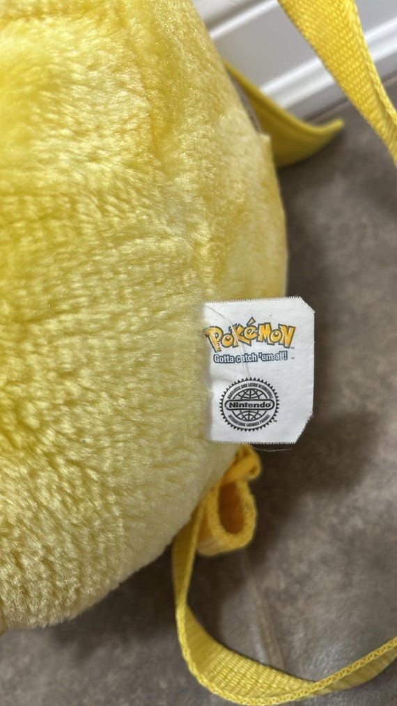 Vintage 1999 Pokemon Pikachu Backpack Fat 12" Plush b… - Gem