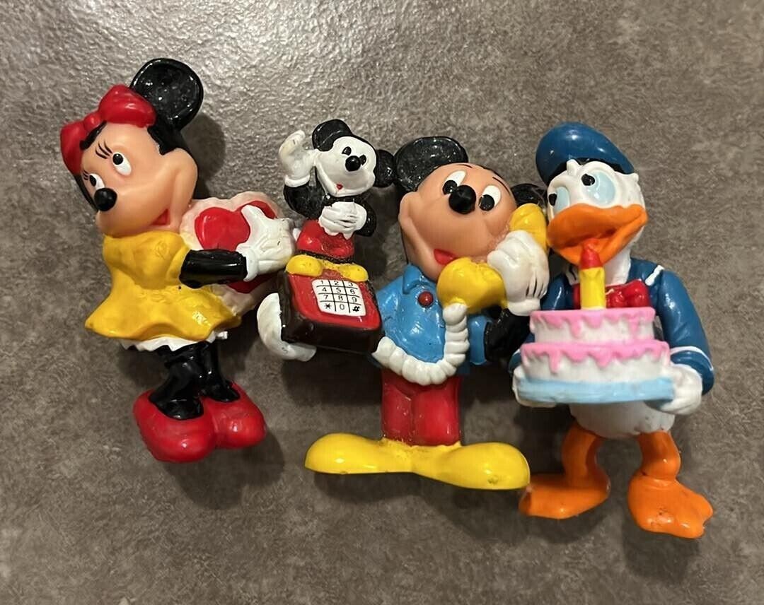 Vintage Walt Disney Mickey Mouse Minnie and Donald Duck PVC - Etsy