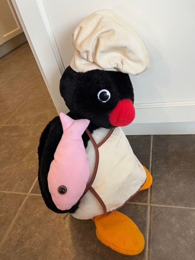 Vintage Pingu Penguin Chef Plush Stuffed Doll Soft Toy 15 Inch - Etsy