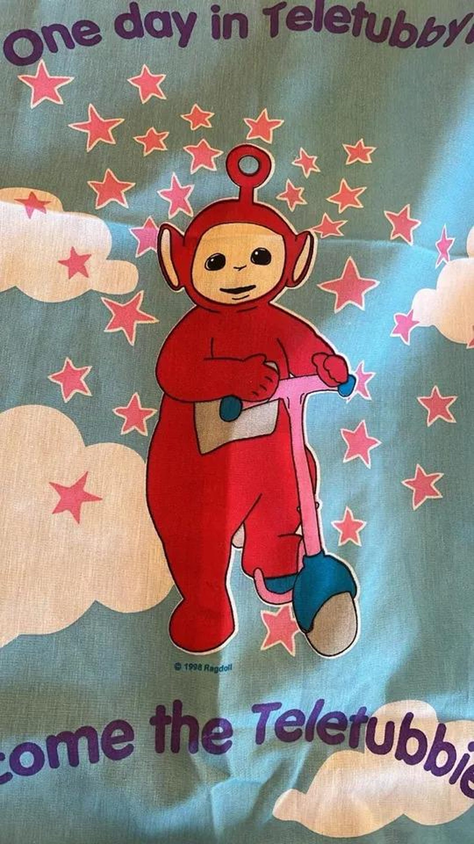 Vintage Teletubbies 1998 Twin Size Flat Sheet Only - Etsy