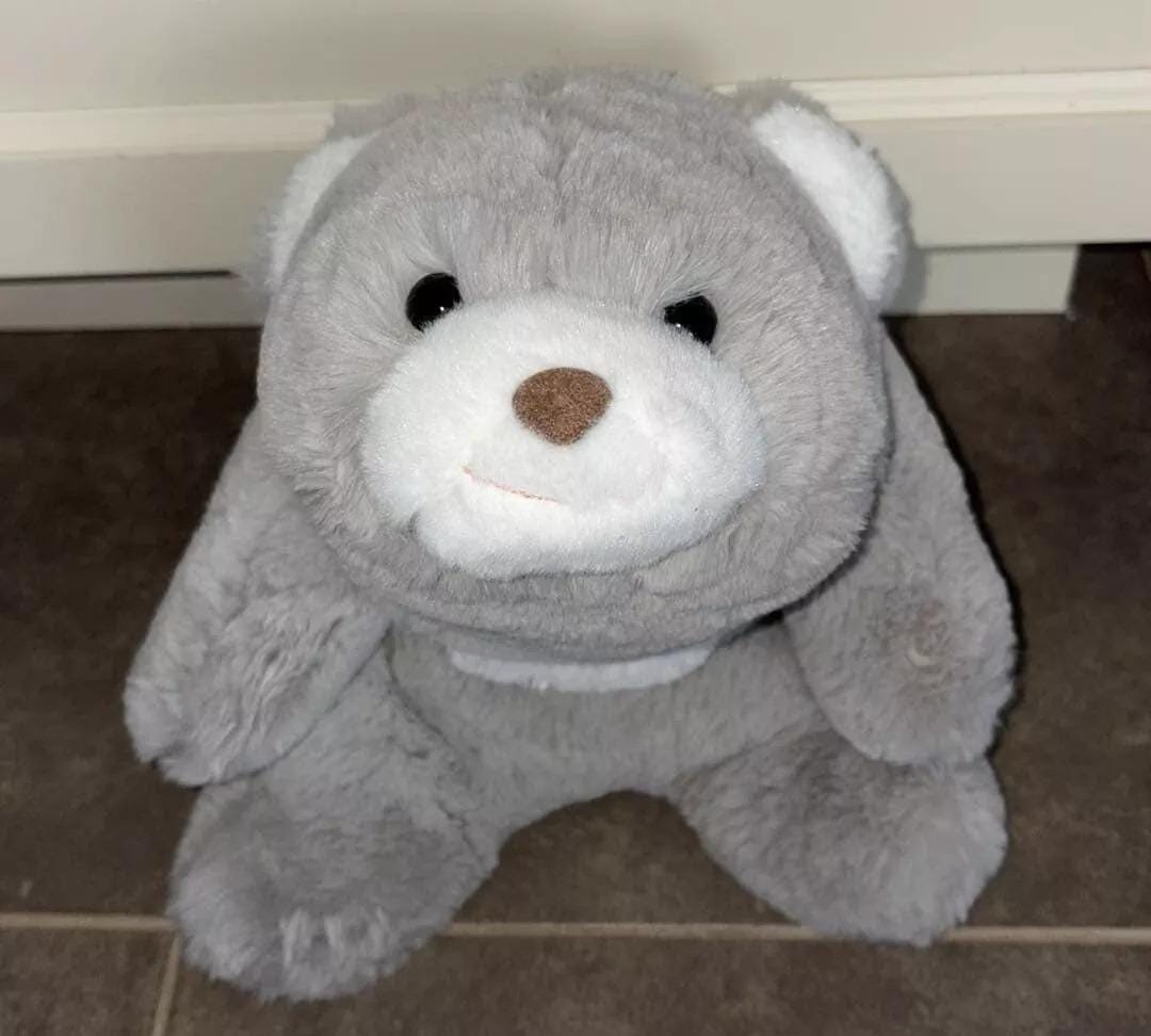Gund Snuffles Bear Gray Stuffed Plush Grey White Teddy Super Soft 12 ...