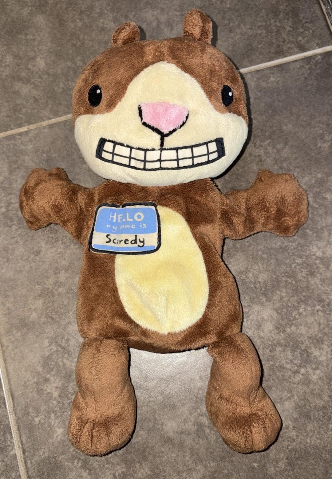 Scaredy Squirrel Hand Puppet Brown Plush Storytime Playtime 10" FRENCH ...