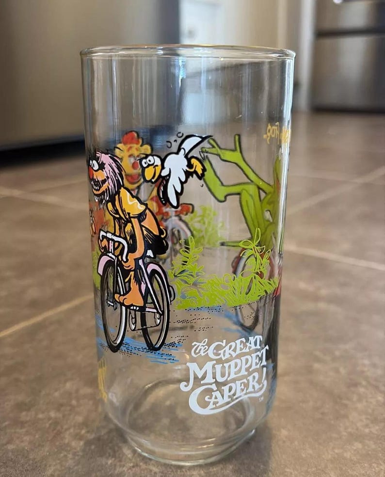 1981 Mcdonalds the Great Muppet Caper Kermit the Frog Drinking Glass ...