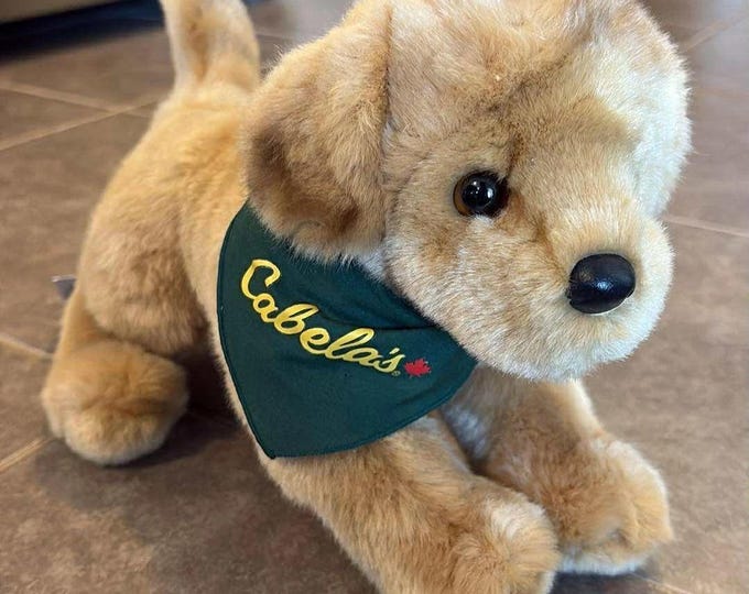 Douglas Cabela’s Plush Yellow Lab Puppy Dog 11” Green Bandana Labrador ...