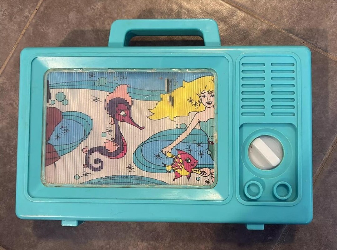 1981 My Kids Wind up Musical Television TV Toy Mermaid Pastel Its a ...