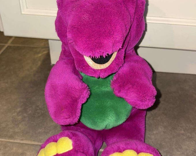 Vintage Barney the Dinosaur Plush Hand Puppet - Etsy
