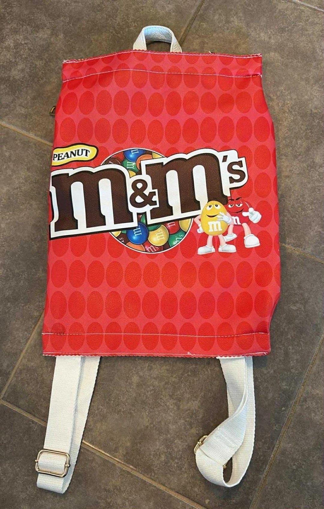M&m's Candy Chocolate Red Backpack 16x11 Inch - Etsy