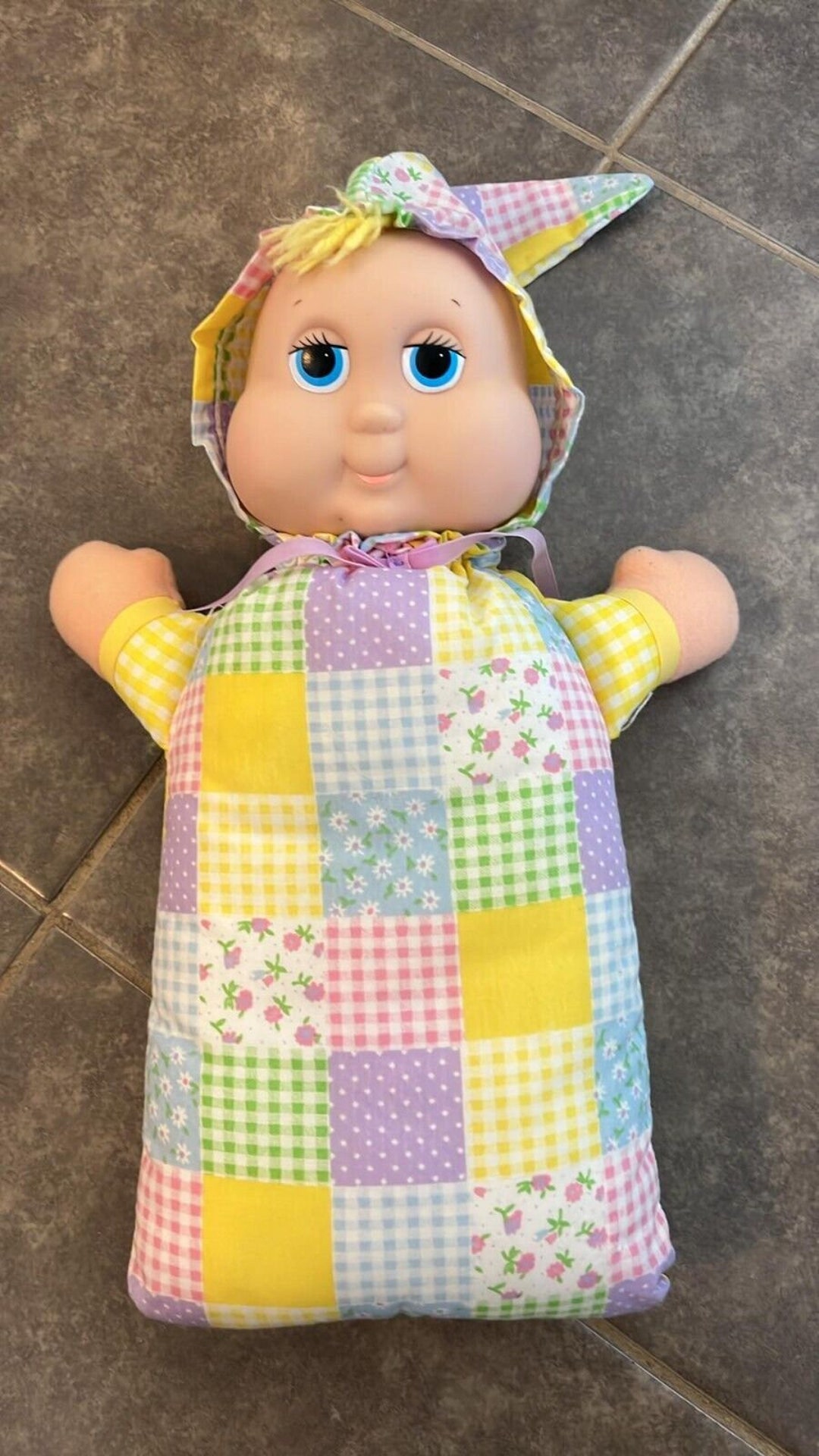 Vintage 1984 Hasbro GLOBABY Glow Baby Light up Gloworm Patchwork Doll ...