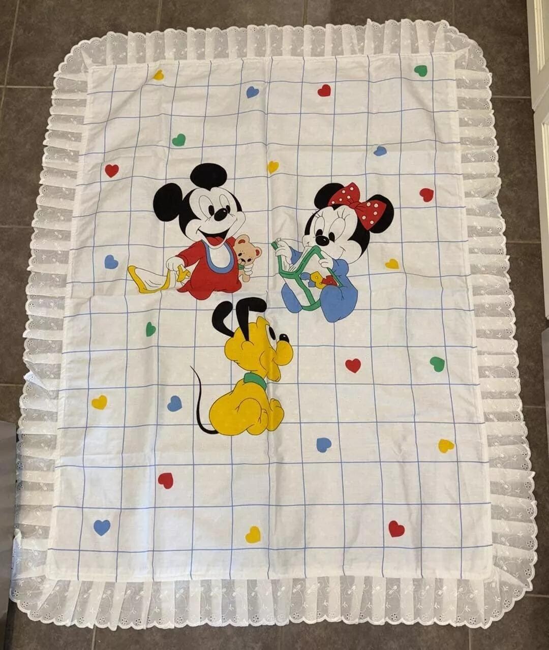 Disney Mickey Mouse, Minnie Mouse & Pluto Thin Kids/baby Quilt Blanket - Etsy
