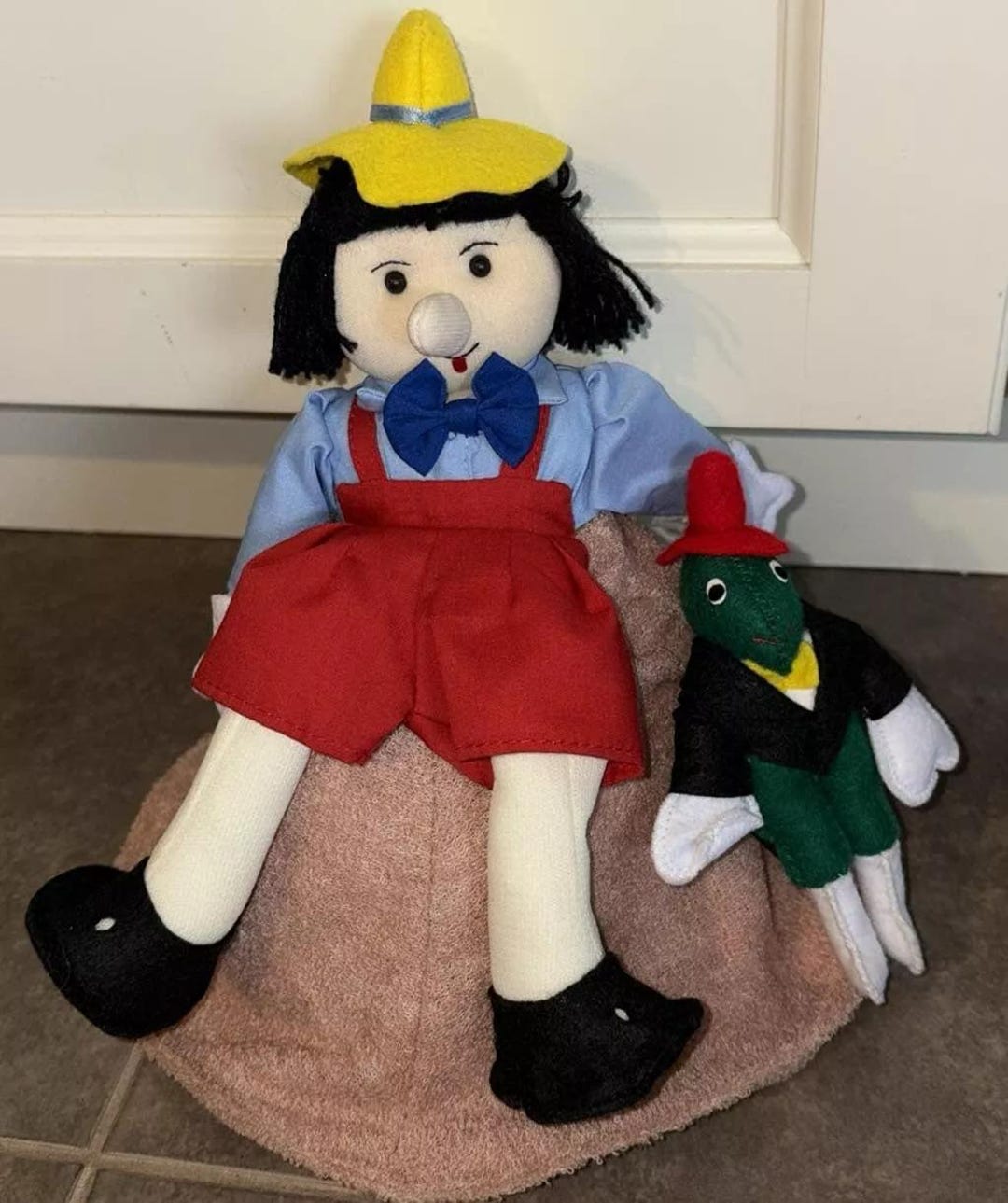 Vintage Pinocchio Reversible Doll Geppetto Jiminy Cricket Topsy Turvy ...