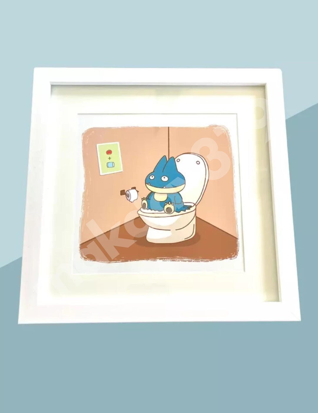 Munchlax in Bathroom Art Print Toilet Washroom Pokemon Wall Decor - Etsy