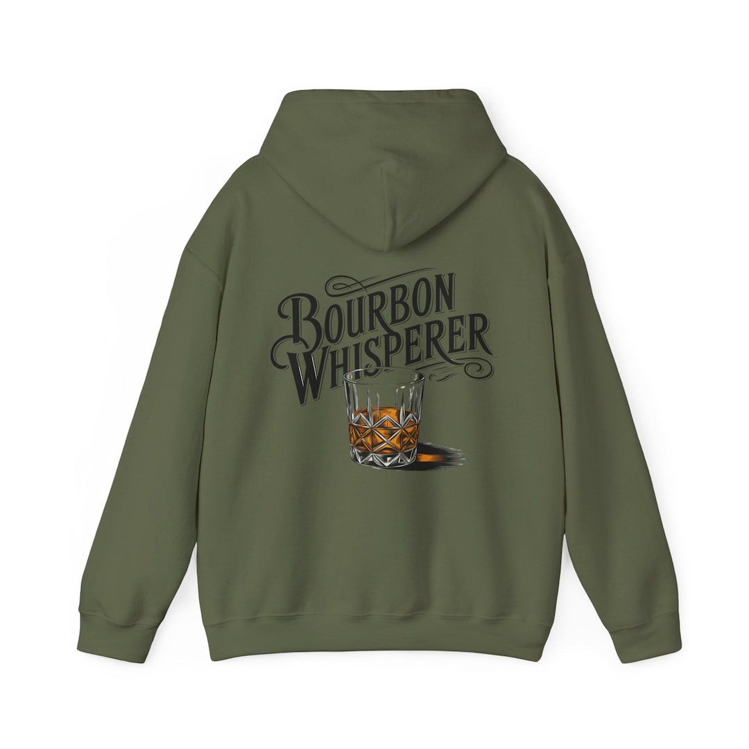 Bourbon Whisperer Hoodie, Bourbon Lover Pullover, Whiskey Enthusiast ...