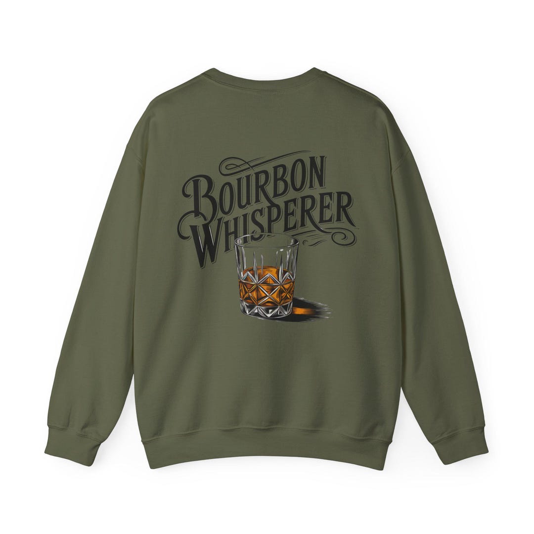 Bourbon Whisperer Crewneck Sweatshirt | Whiskey Glass Graphic - Etsy