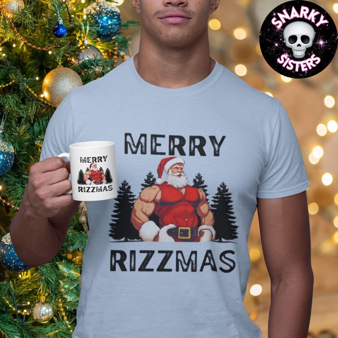 Merry Rizzmas Swol Santa Christmas T-shirt for Teens and Dads With ...