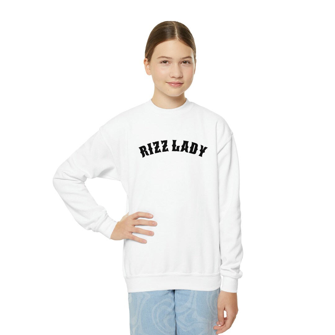 Rizz Lady, Funny Valentine's Day: Youth Crewneck Sweatshirt - Etsy