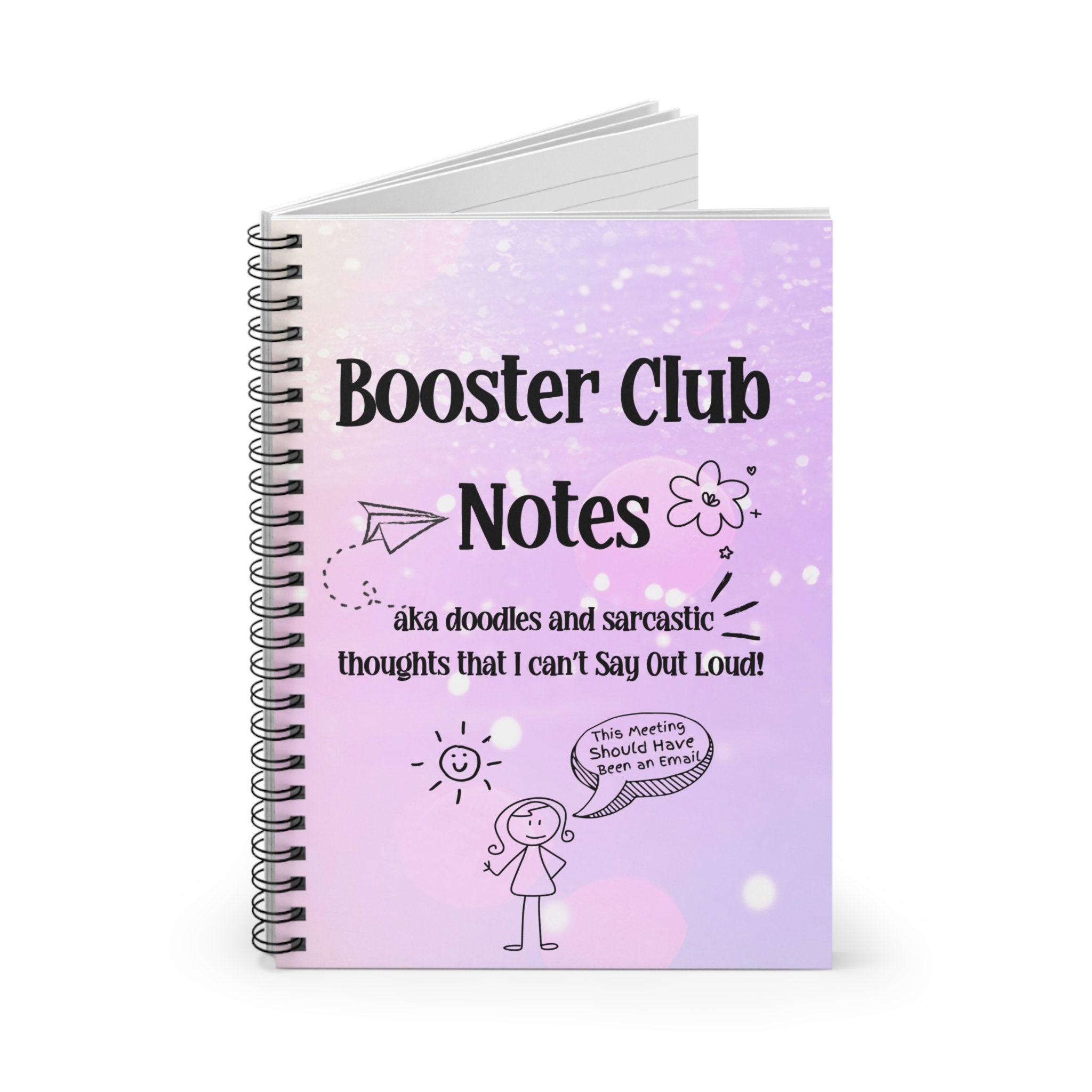 Booster Club Meeting Notes, Sarcastic Journal, Funny Spiral Notebook ...