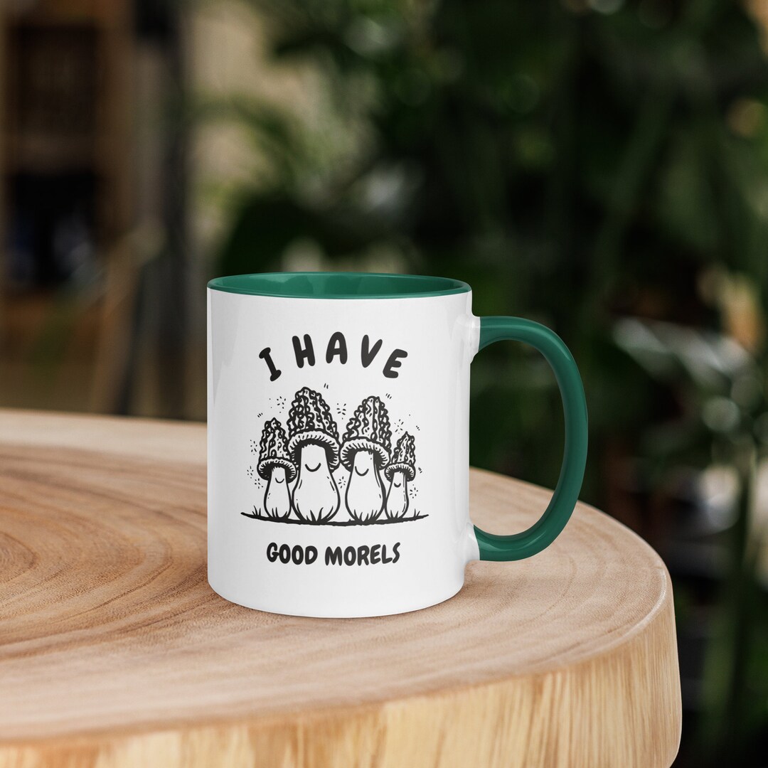 Forest Foraging Fungi Good Morels Puns Mug With Color Inside - Etsy