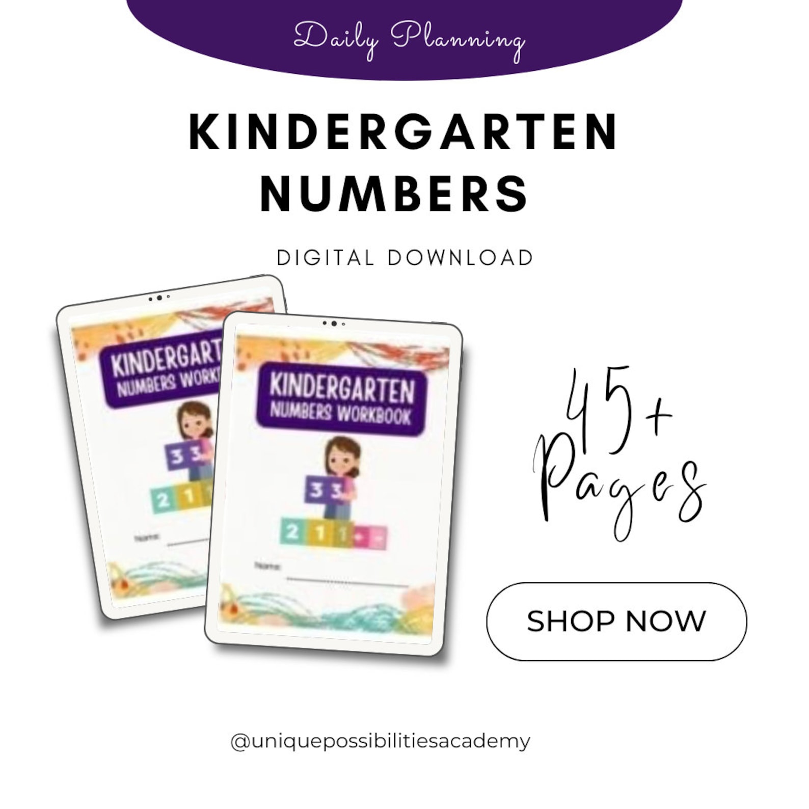 Kindergarten Numbers Workbook Printable Numbers Worksheets - Etsy