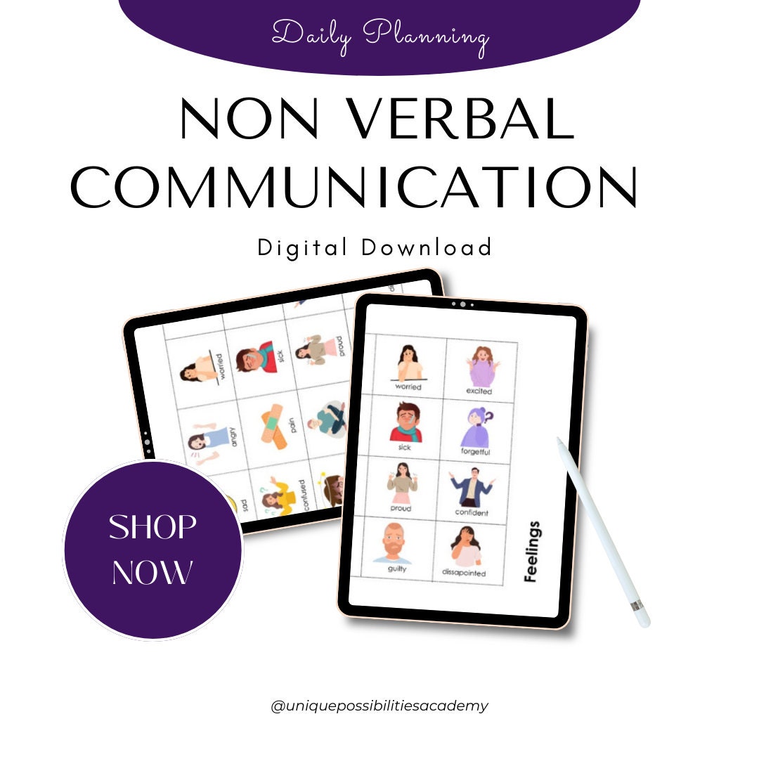 Non-verbal Communication Cards for Special Needs Children Communication ...