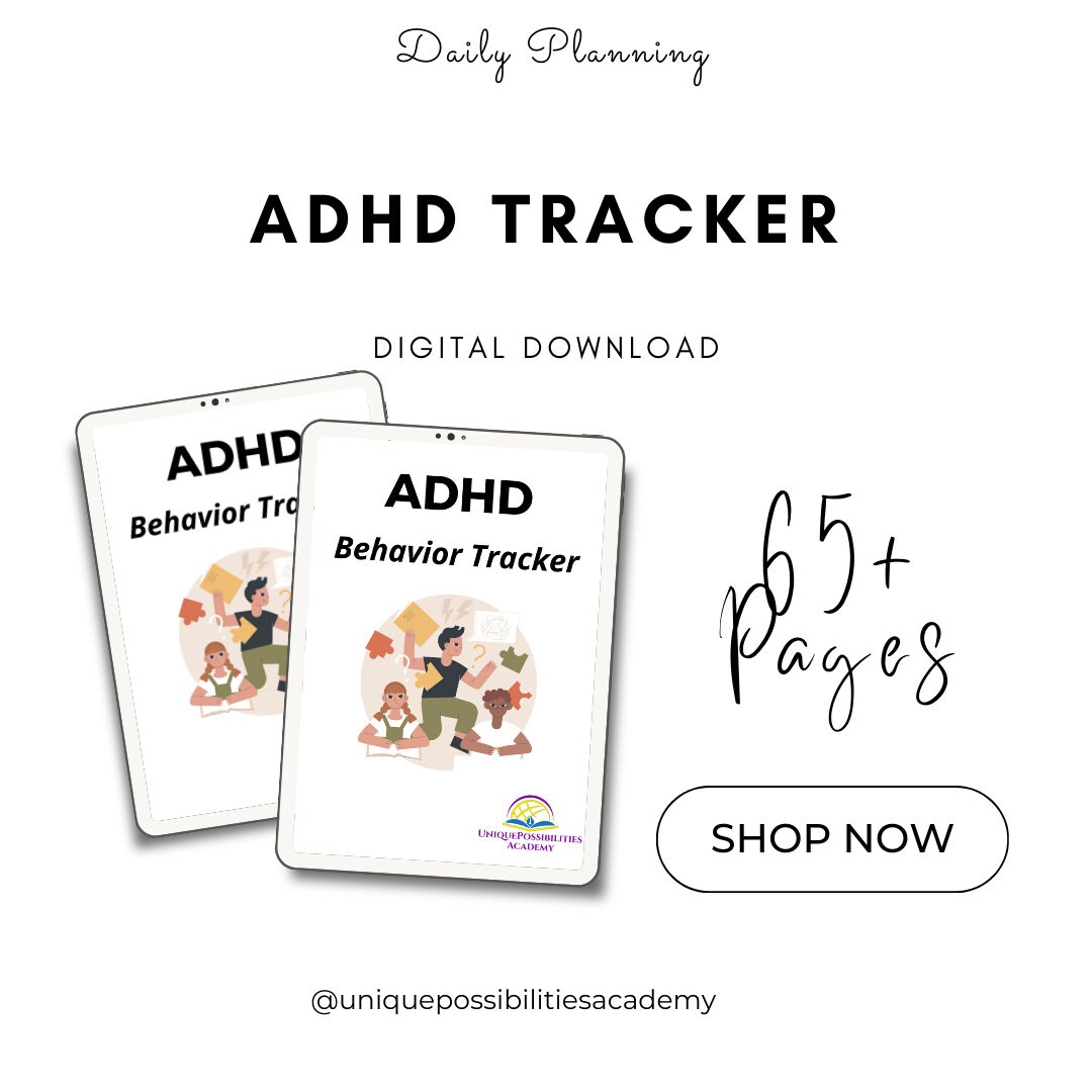 ADHD Behavior Tracker Checklist ADHD Tracker Planner Special Needs ...