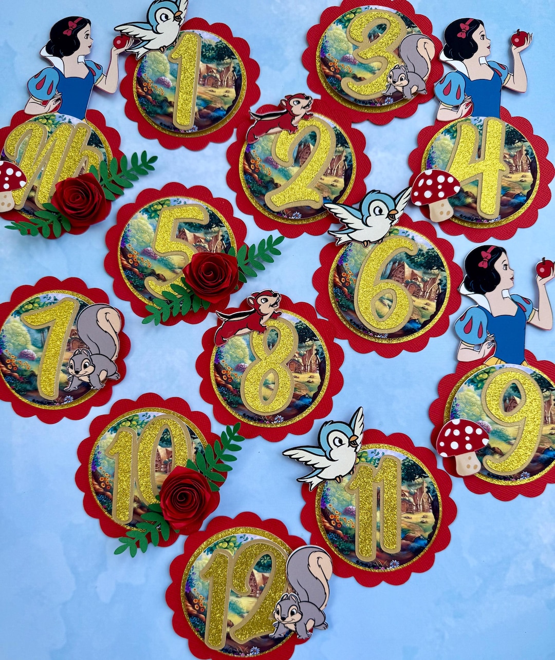 Milestone Banner Snow White/snow White Cake Topper/snow White Birthday ...