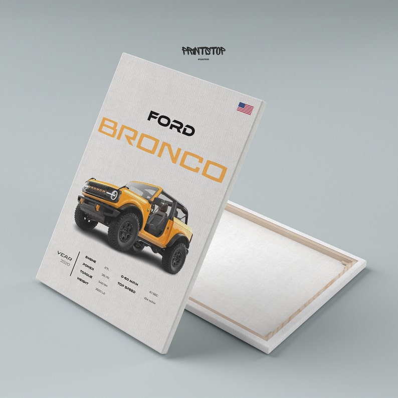 Ford Bronco Poster: Modern off Road SUV Art Print - Etsy